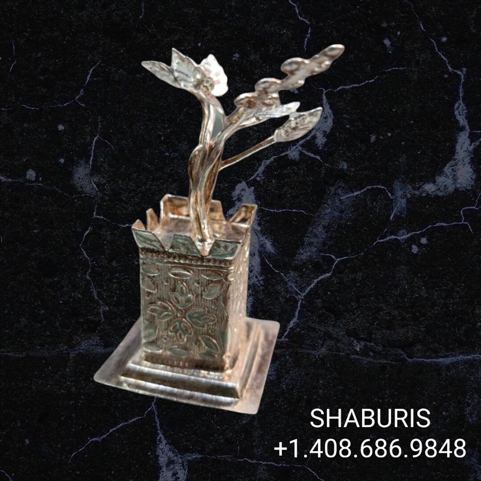 Pure Silver Tulasi Indian Pooja Articles,pure Silver Articles Indian ...