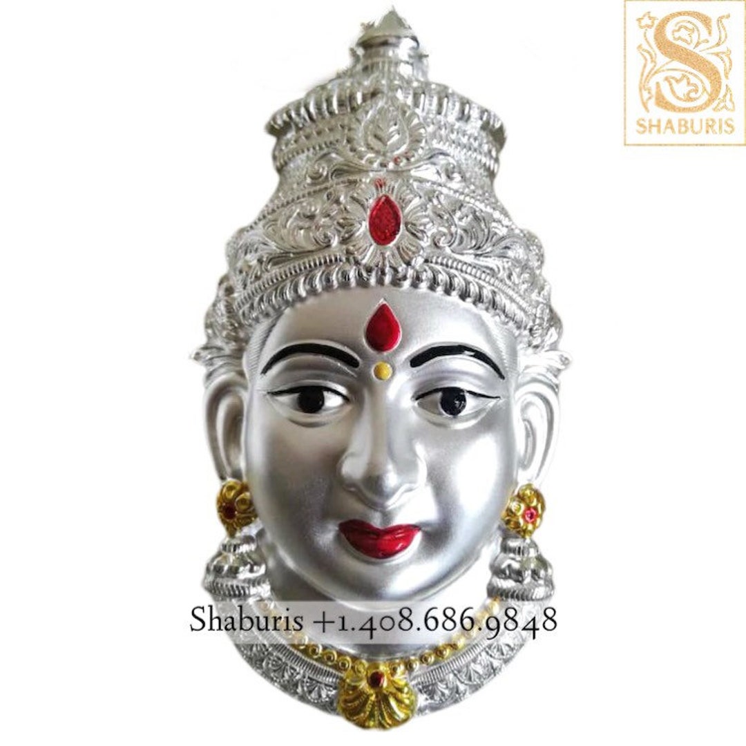 Pure Silver Lakshmi Roopu,indian Pooja Articles,pure Silver Articles ...