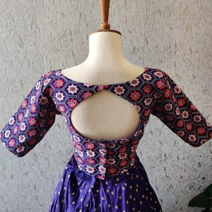 Half Saree Purple Lehenga Softnet Duppatta Teens Lehenga Indian Wedding ...