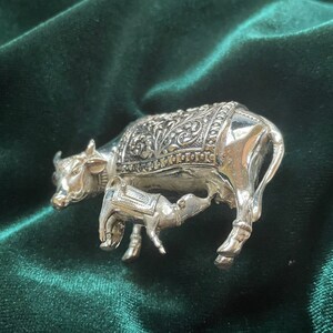 Pure Silver Cow With Calf,pure Silver Return Gift,baby Shower Gifts ...