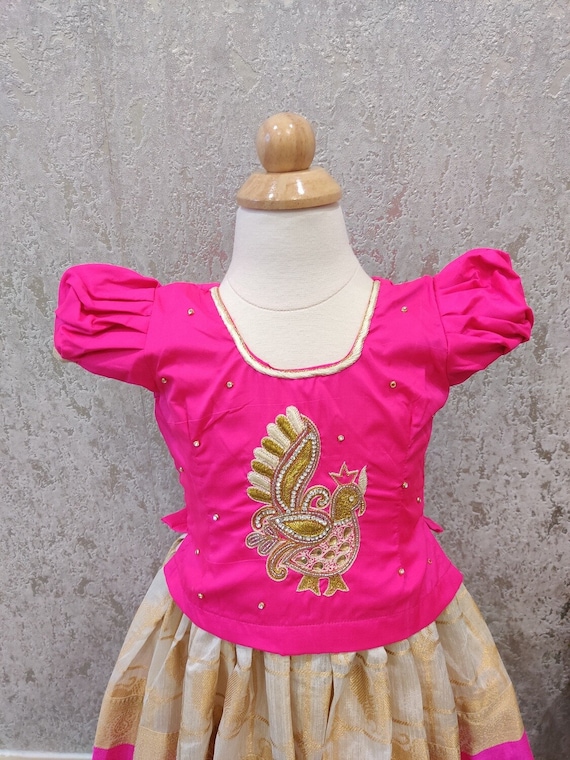Kids Pavada Kids Pattu Langa Girl Pavada Baby Girl Dress | Etsy