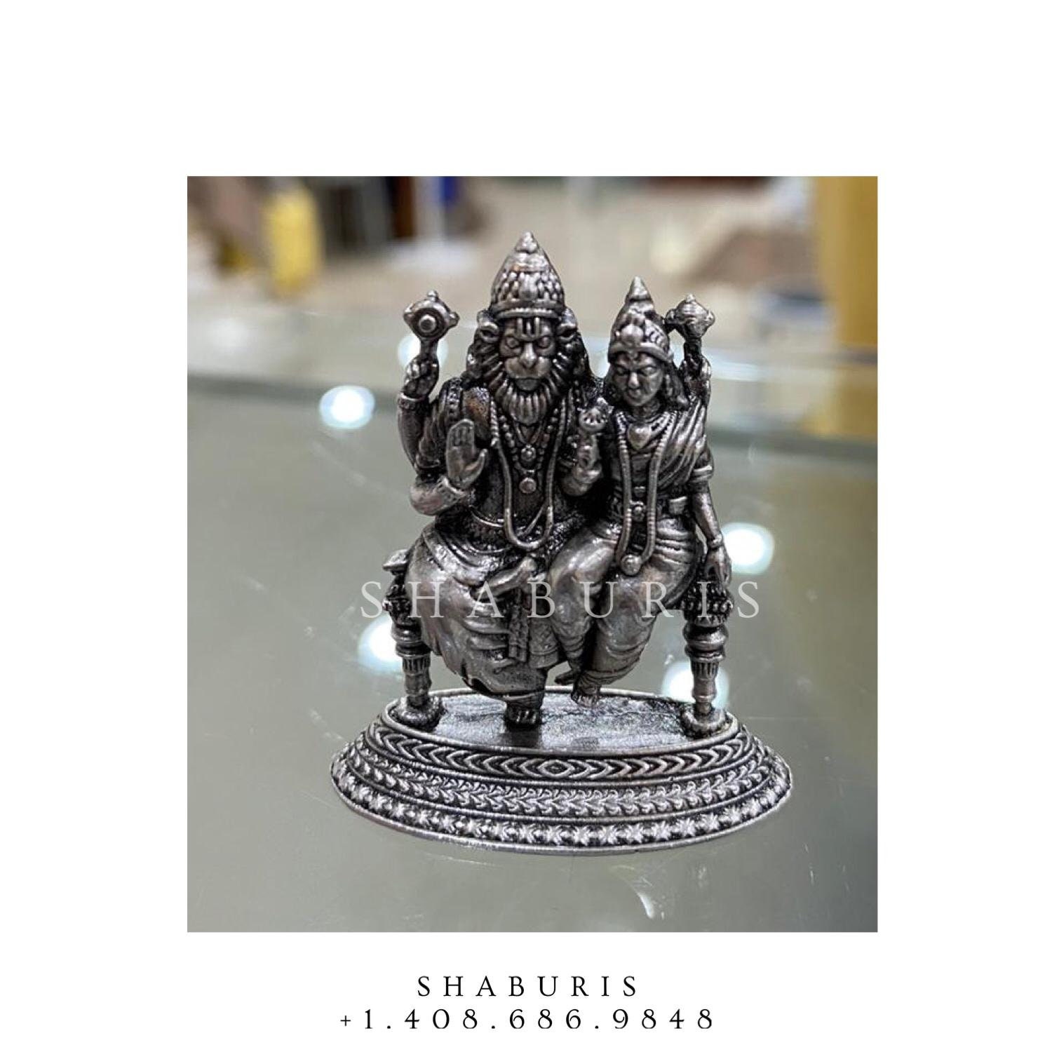 Pure Silver Narasimha Swamy Idol,silver God Idol,indian Pooja Articles ...