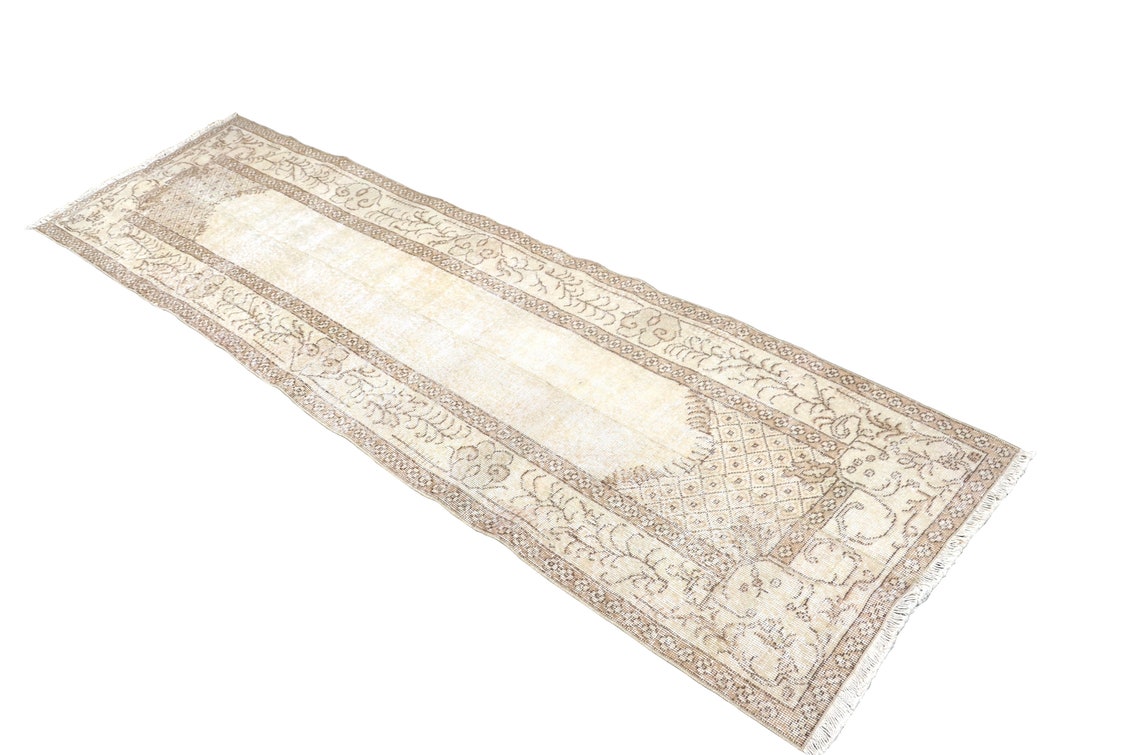 Turkish Runner Rug, Bohemian Runner Rug, Beige Runner, Traditional ...