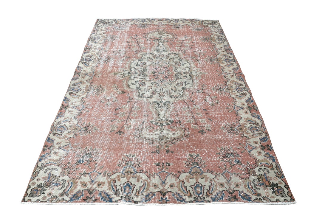 Vintage Turkish Rug, Medallion Design Rug, Anatolian Rug, 5x8 Ft Wool ...