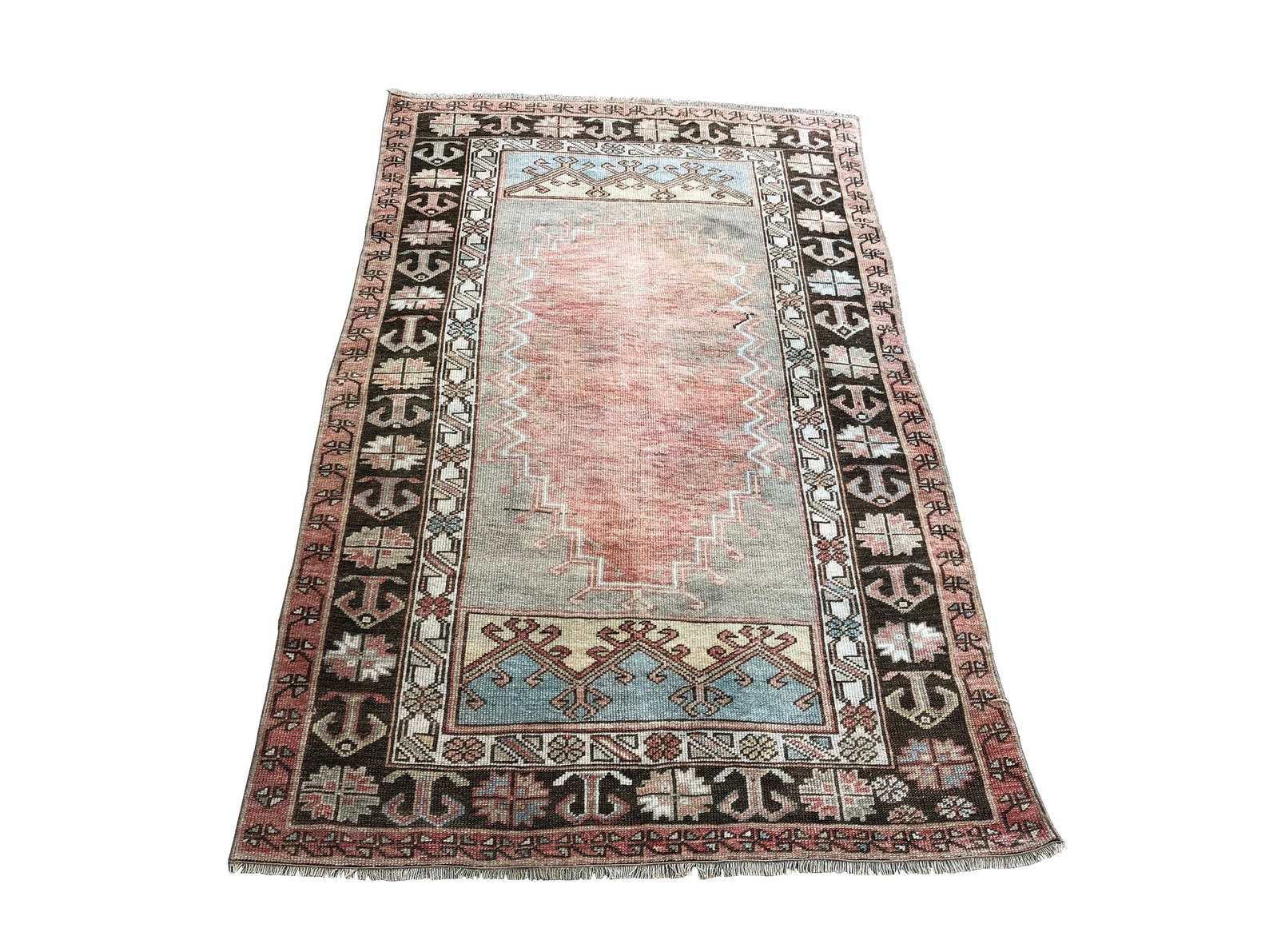 Decorative Turkish Rug, 5.7 X 3.4 Ft, Faded Turkish Rug, Handmade Rug ...
