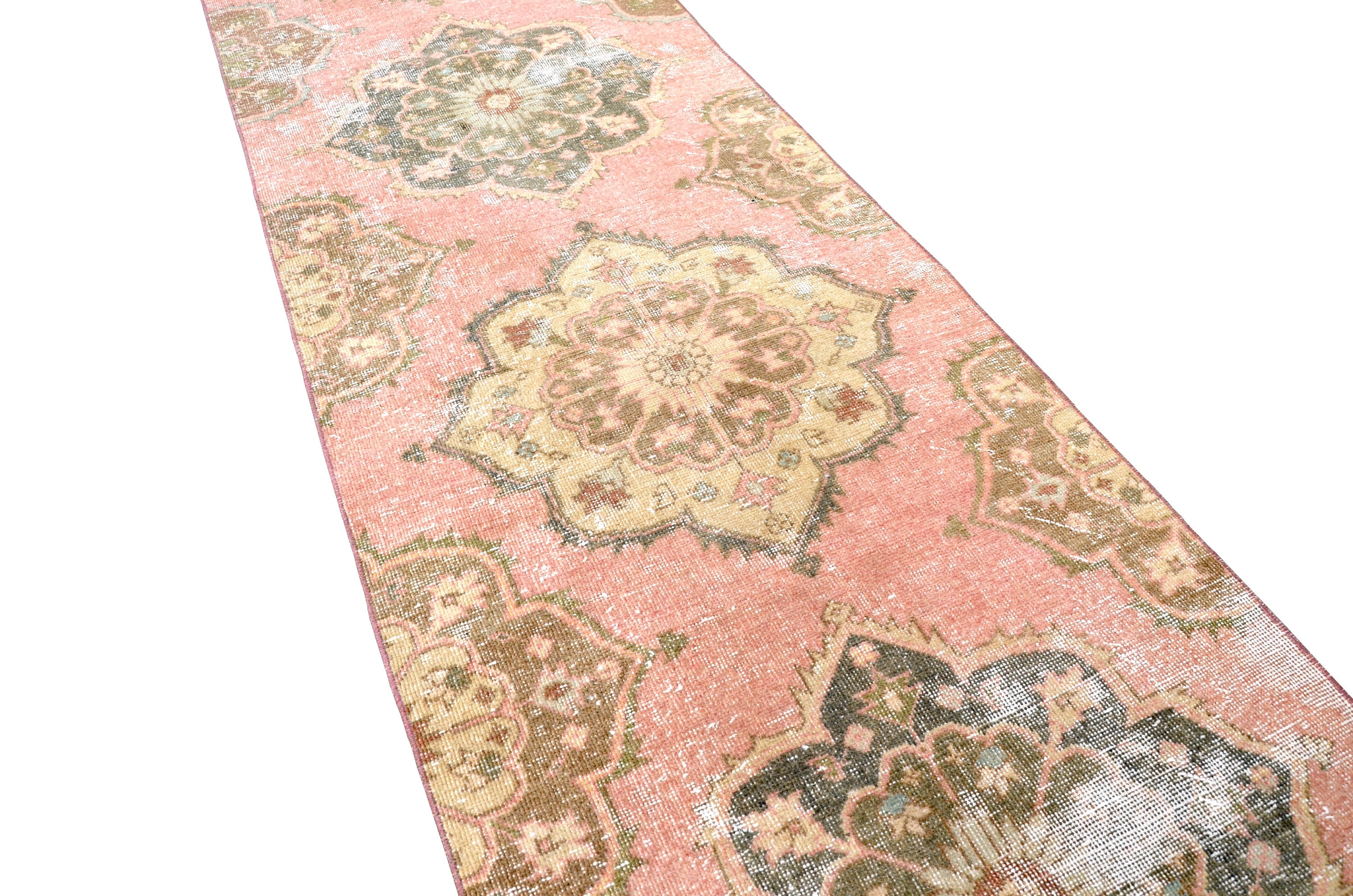 Red Turkish Rug, Ethnic Oushak Runner Rug, 13 X 2.7 Feet, Boho Decor ...