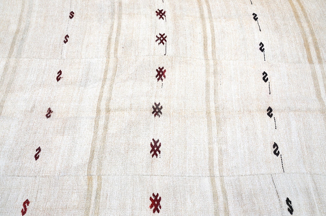 Turkish Kilim Runner Rug , Beige Kitchen Kilim, Etnic Wool Kilim ...