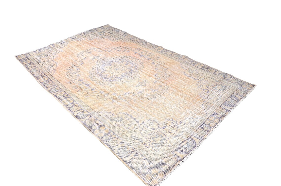 Boho Decor Rug, Orange Vintage Rug, Handmade Rug, Design Rug, 9.3 X 5.7 ...