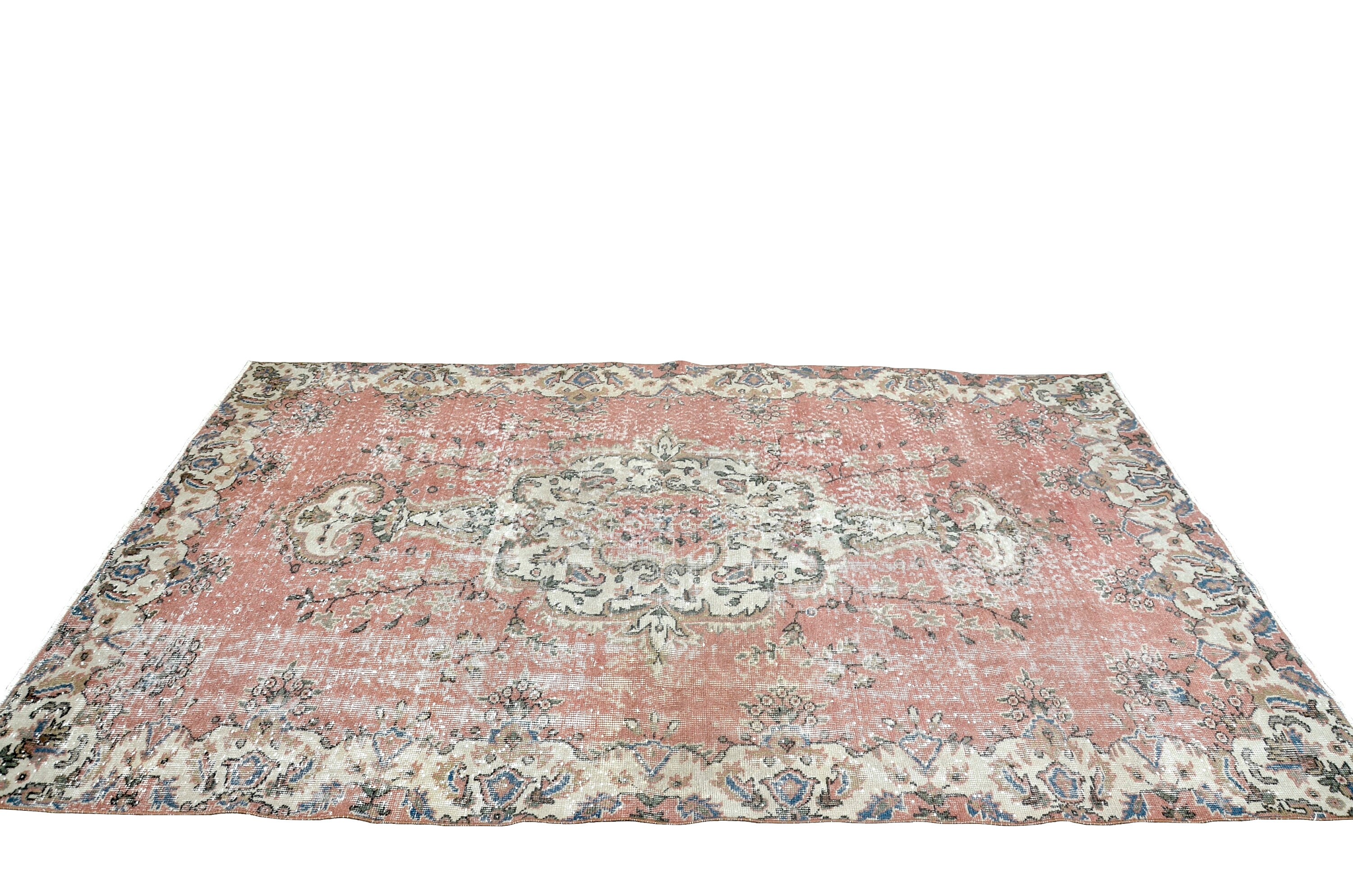 Vintage Turkish Rug, Medallion Design Rug, Anatolian Rug, 5x8 Ft Wool ...