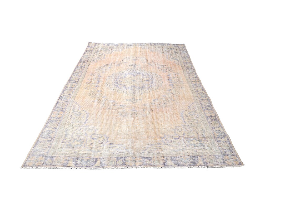 Boho Decor Rug, Orange Vintage Rug, Handmade Rug, Design Rug, 9.3 X 5.7 ...