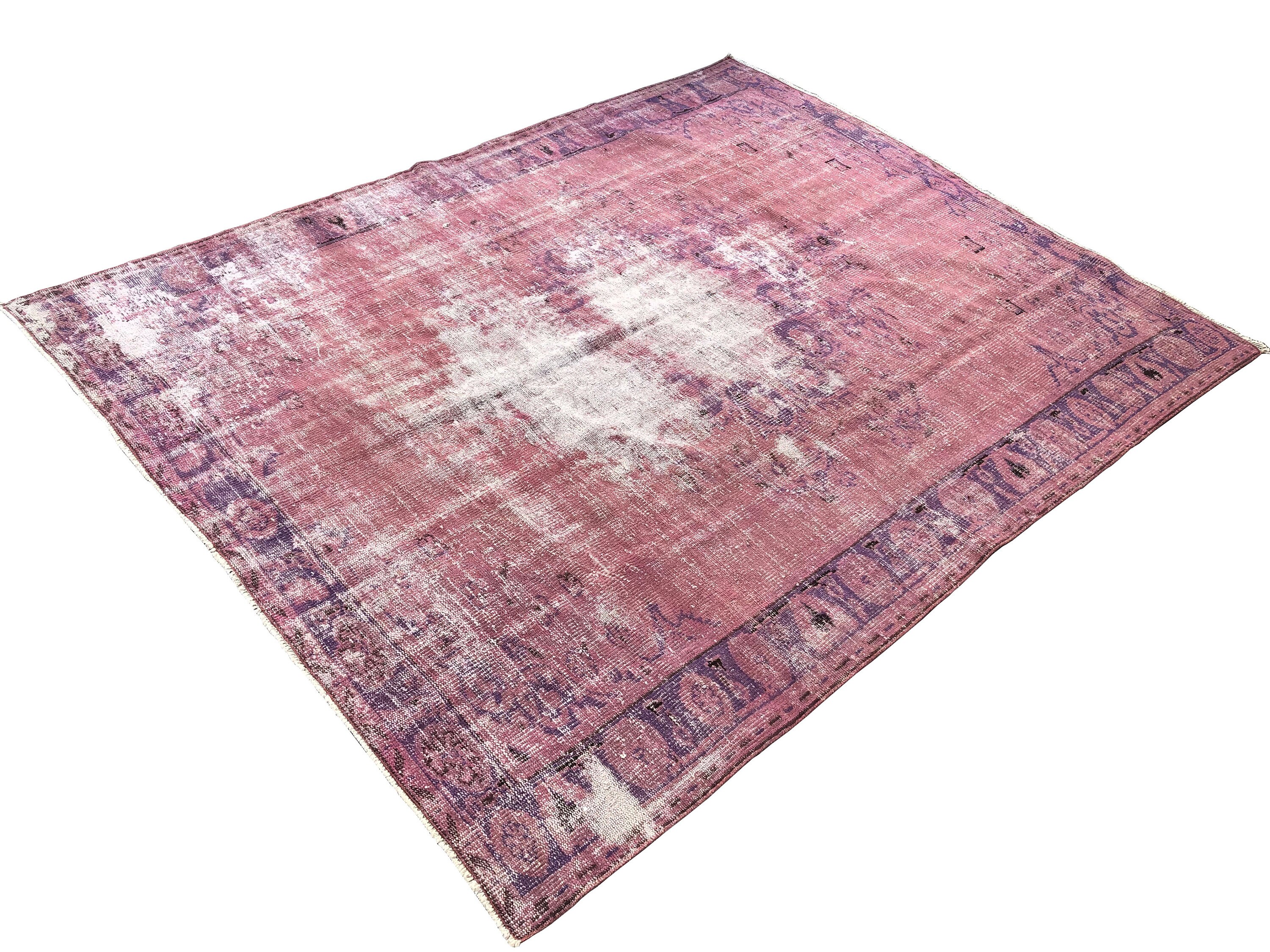 Pink Faded Rug Antique Turkish Rug Distressed Rug 8.6 X 6.7 - Etsy
