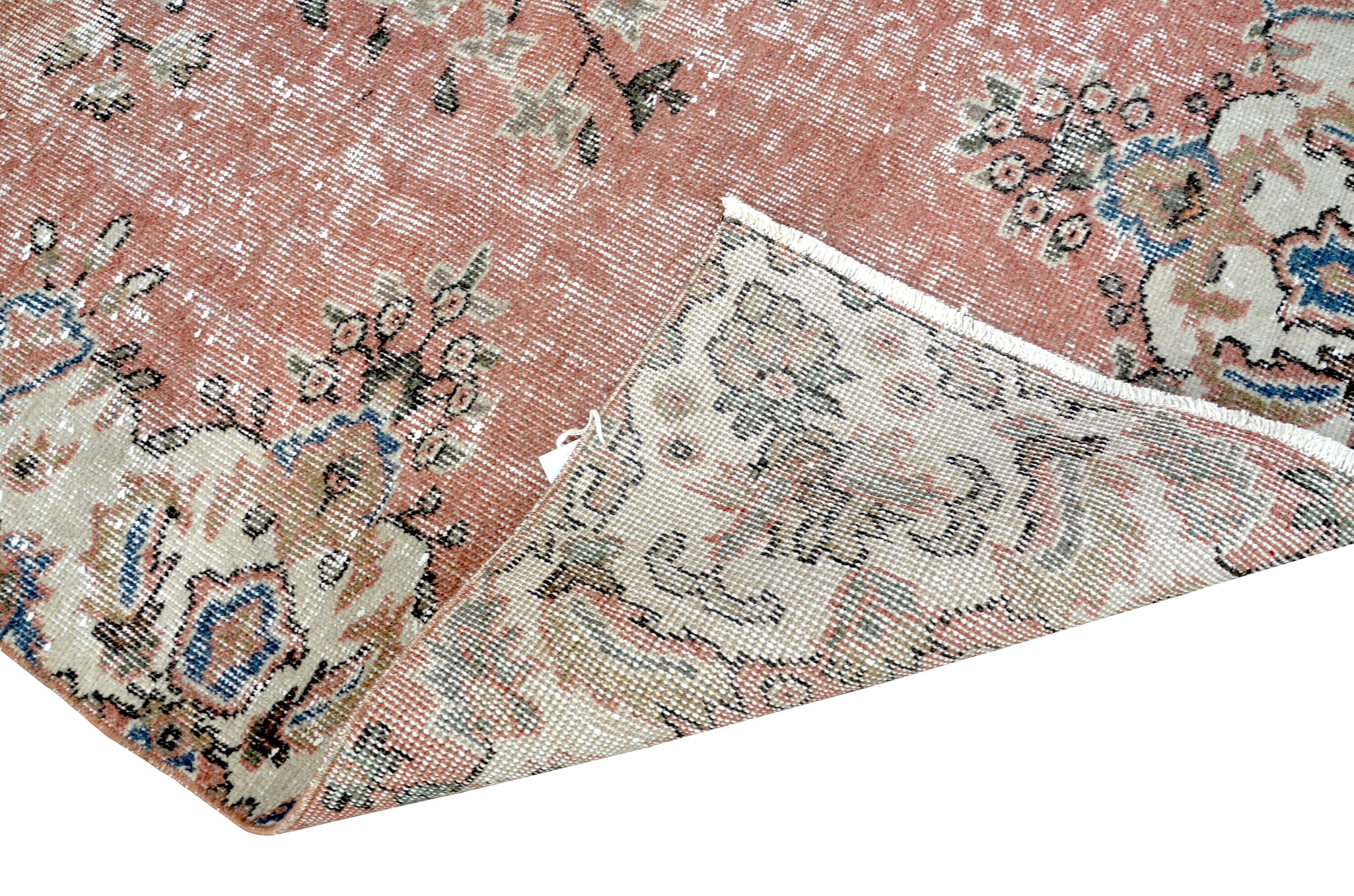 Vintage Turkish Rug, Medallion Design Rug, Anatolian Rug, 5x8 Ft Wool ...