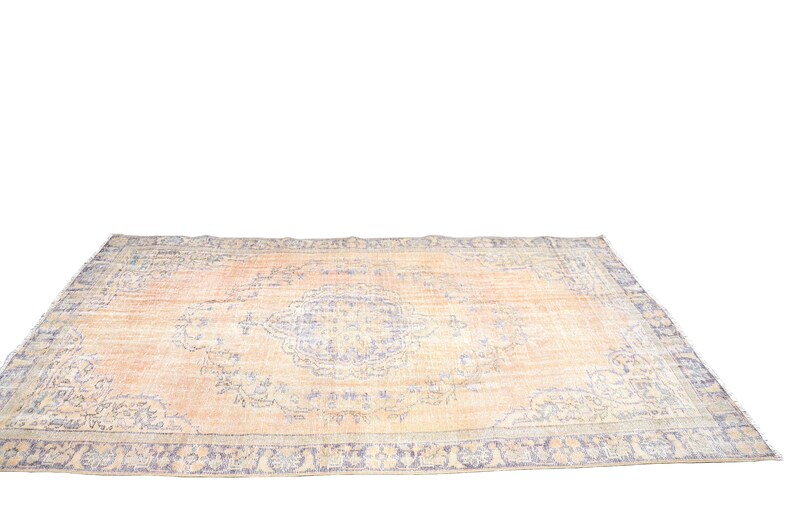 Boho Decor Rug, Orange Vintage Rug, Handmade Rug, Design Rug, 9.3 X 5.7 ...