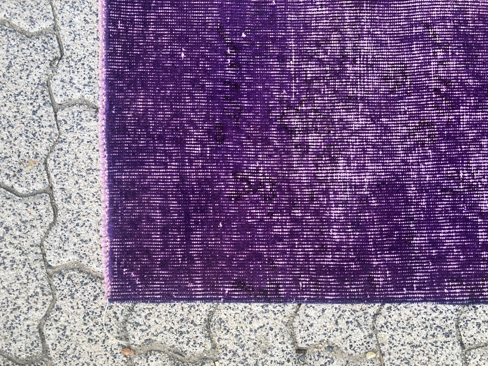 Purple Runner Rug Overdyed Rug 10.3 X 2.3 Feet Turkish - Etsy