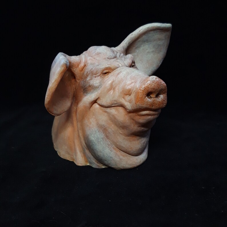 Digruntled Pig. 8.5cm Polymer Clay Ornament. Pig Gift. - Etsy