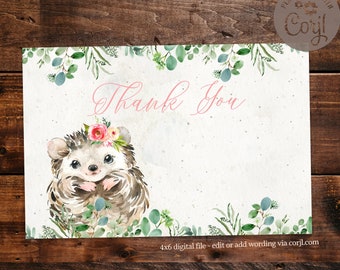 Hedgehog Thank You - Etsy