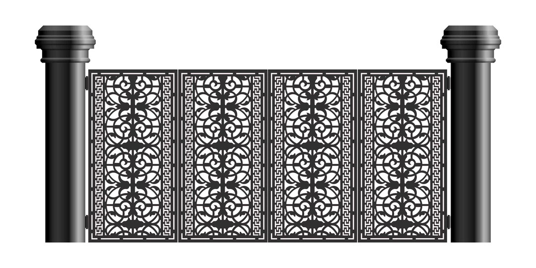 CNC Gate Design DXF File Laser Cut Gate Pattern Digital Download Home ...