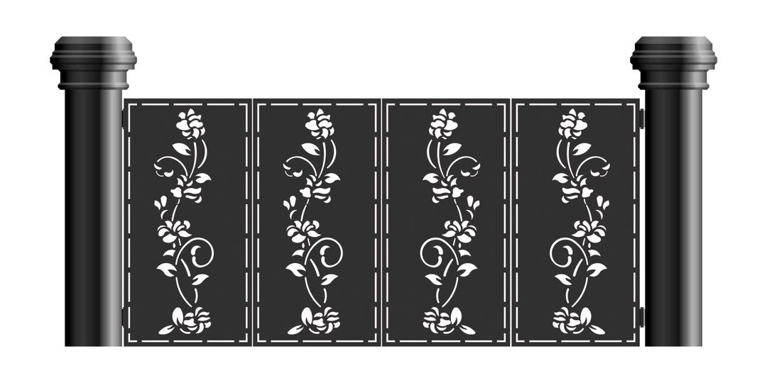 CNC Gate Design DXF File Laser Cut Gate Pattern Digital Download Home ...