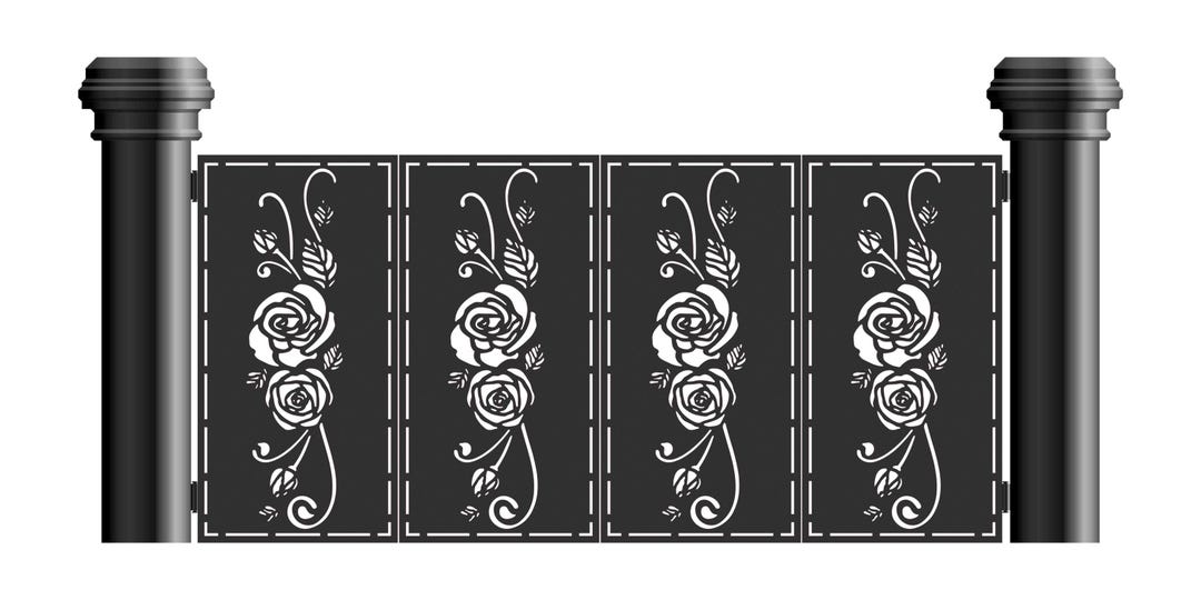 CNC Gate Design DXF File Laser Cut Gate Pattern Digital Download Home ...