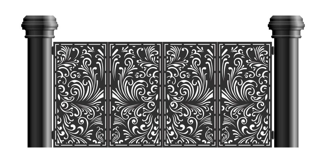 CNC Gate Design DXF File Laser Cut Gate Pattern Digital Download Home ...