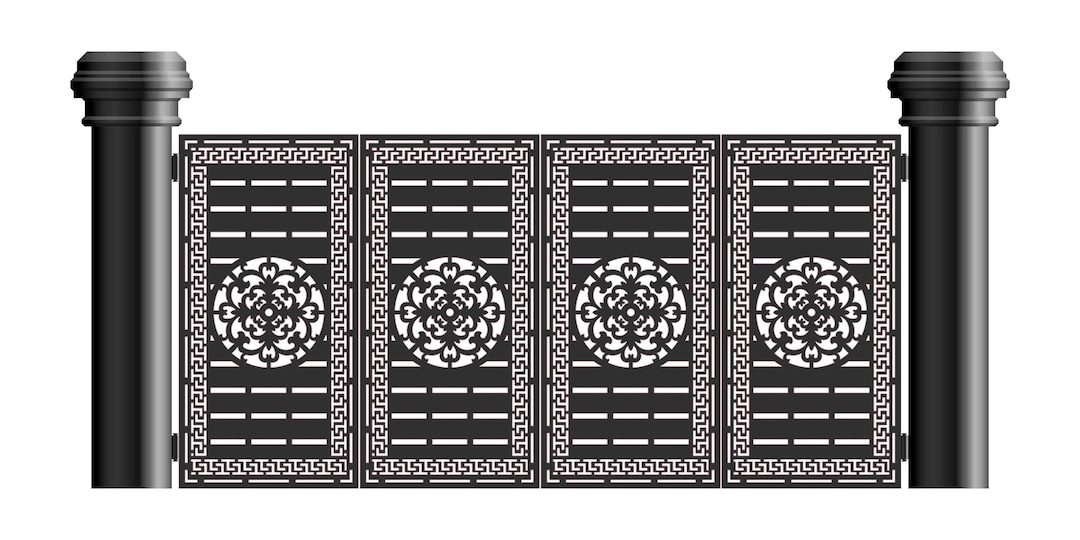 Home Gate Designs DXF Files,laser Cut Gate Pattern, Metal Cutting ...