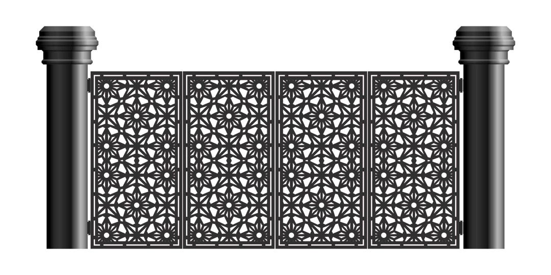 CNC Gate Design DXF File Laser Cut Gate Pattern Digital Download Home ...