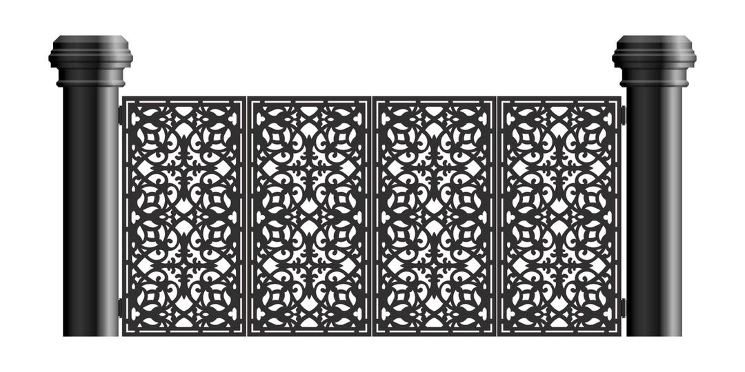 CNC Gate Design DXF File Laser Cut Gate Pattern Digital Download Home ...