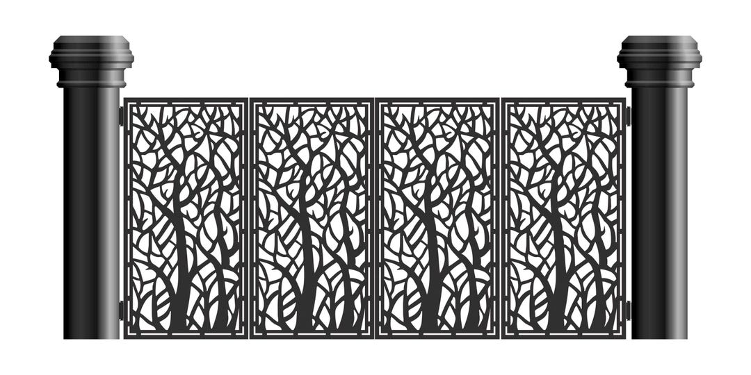 CNC Gate Design DXF File Laser Cut Gate Pattern Digital Download Home ...