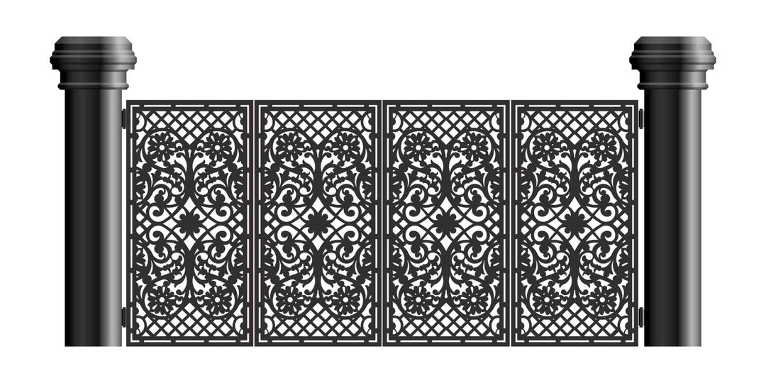 CNC Gate Design DXF File Laser Cut Gate Pattern Digital Download Home ...