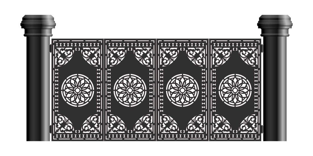 CNC Gate Design DXF File Laser Cut Gate Pattern Digital Download Home ...