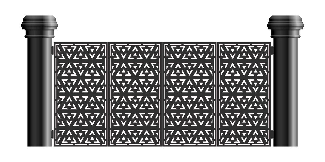 CNC Gate Design DXF File Laser Cut Gate Pattern Digital Download Home ...