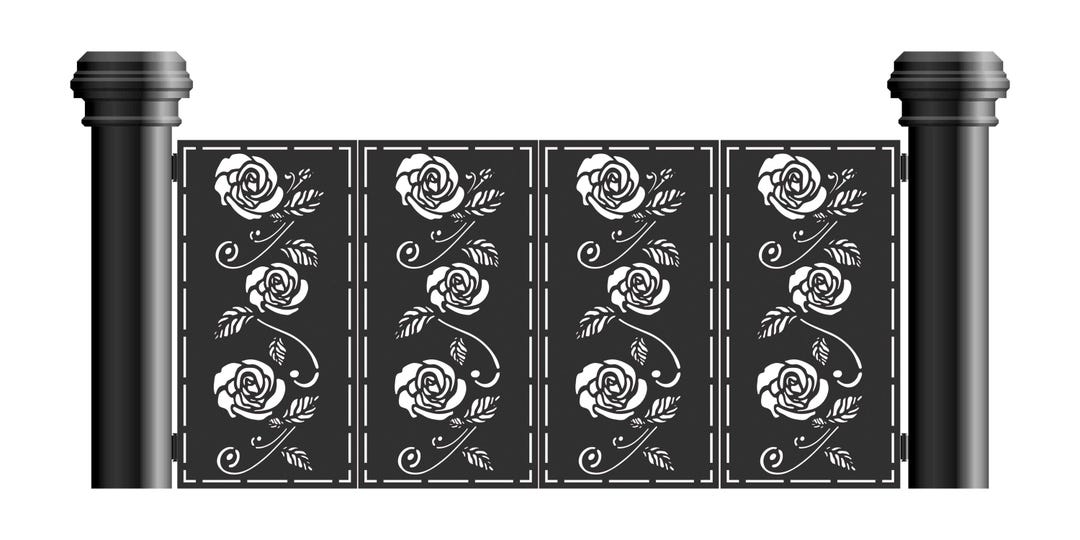 CNC Gate Design DXF File Laser Cut Gate Pattern Digital Download Home ...