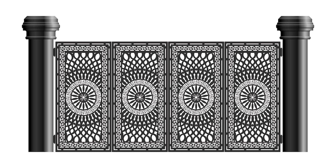 CNC Gate Design DXF File Laser Cut Gate Pattern Digital Download Home ...