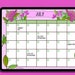 Lilacs Digital Calendar / Cute Calendar / Cute Digital Calendar ...