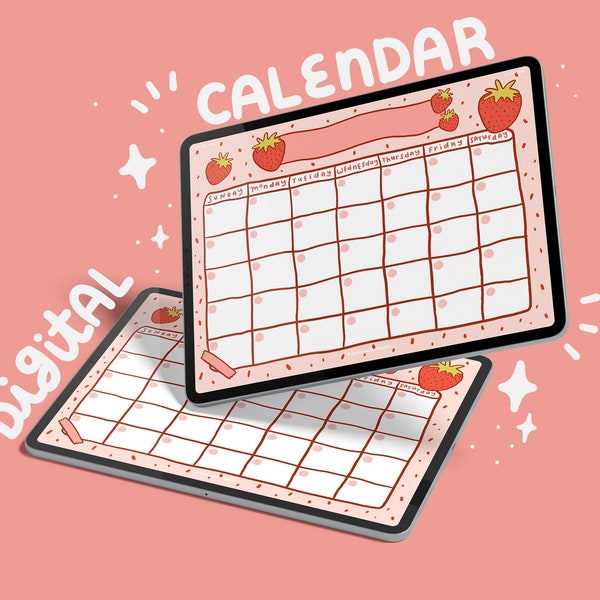 Pink Calendar - Etsy