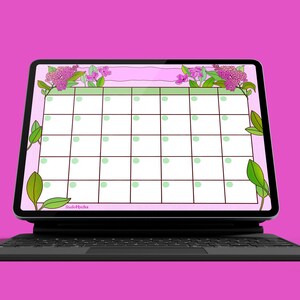 Lilacs Digital Calendar / Cute Calendar / Cute Digital Calendar ...