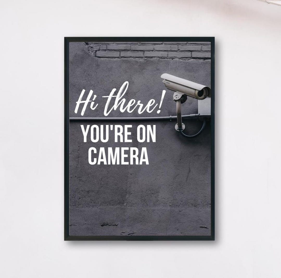 Hi There! You're on Camera Printable Sign - INSTANT DOWNLOAD! - White ...
