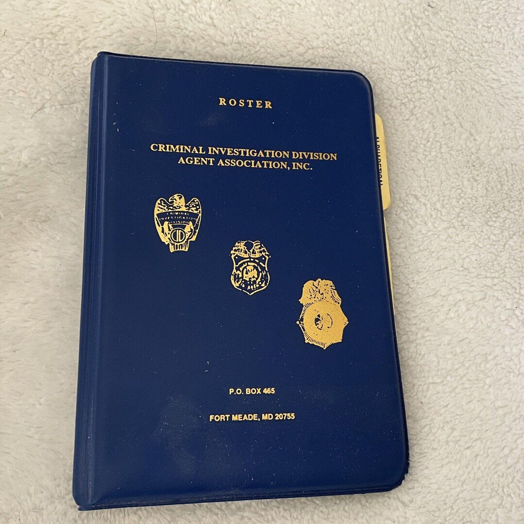Roster Criminal Investigation Division Agent Association Note Binder ...