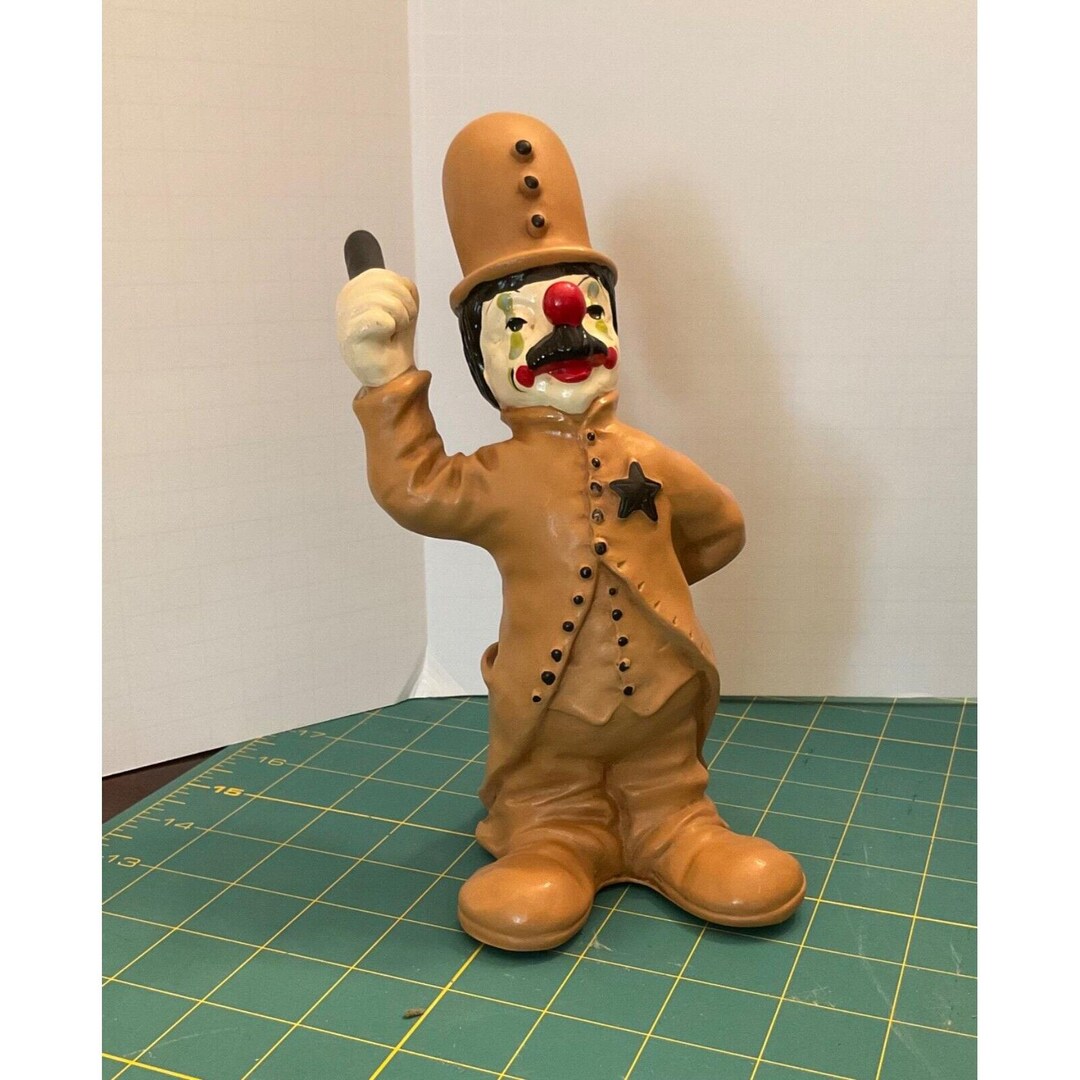 Vintage 1979 Andreoli Standing Beige Clown Cop Billy Club 8” Police ...