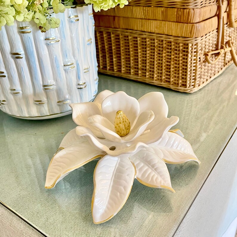 Ceramic Magnolia Flower Southern Art Mississippi and - Etsy