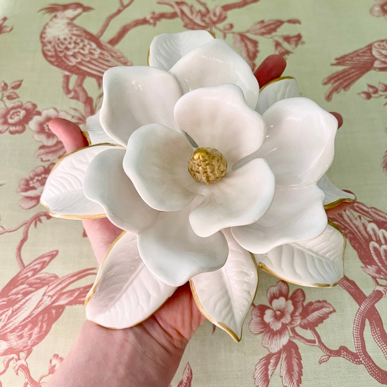 Ceramic Magnolia Flower Southern Art Mississippi and - Etsy