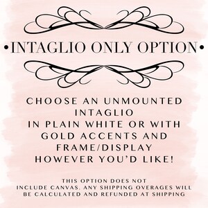 Botanical Intaglio Art on 5X7 or 6X6 Canvas, Plaster Medallions of ...