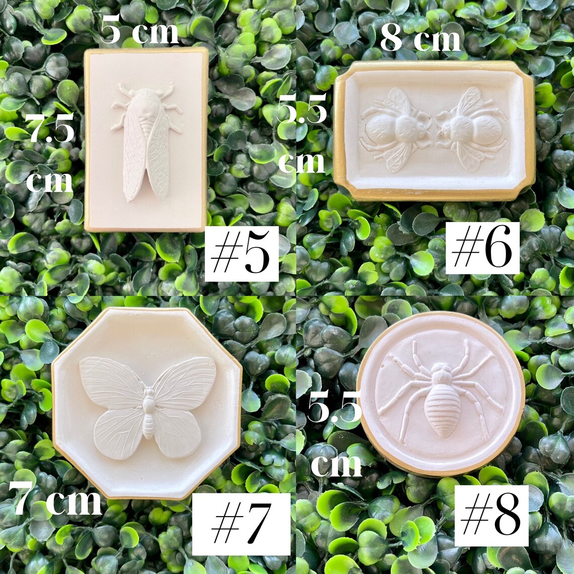 Modern Insects Intaglio Art Plaster Medallions on Canvas - Etsy