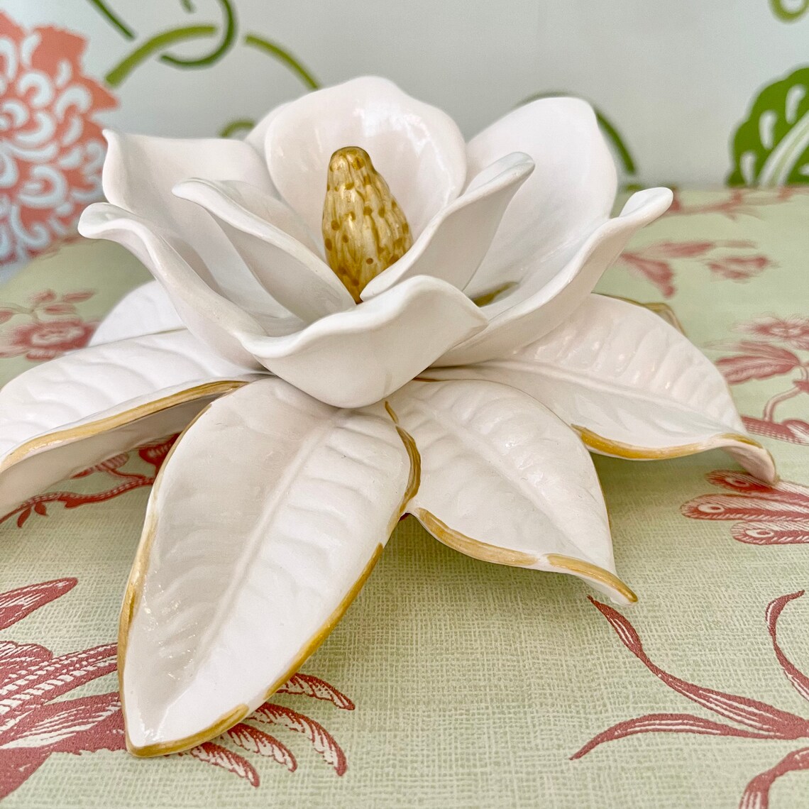 Ceramic Magnolia Flower Southern Art Mississippi and | Etsy