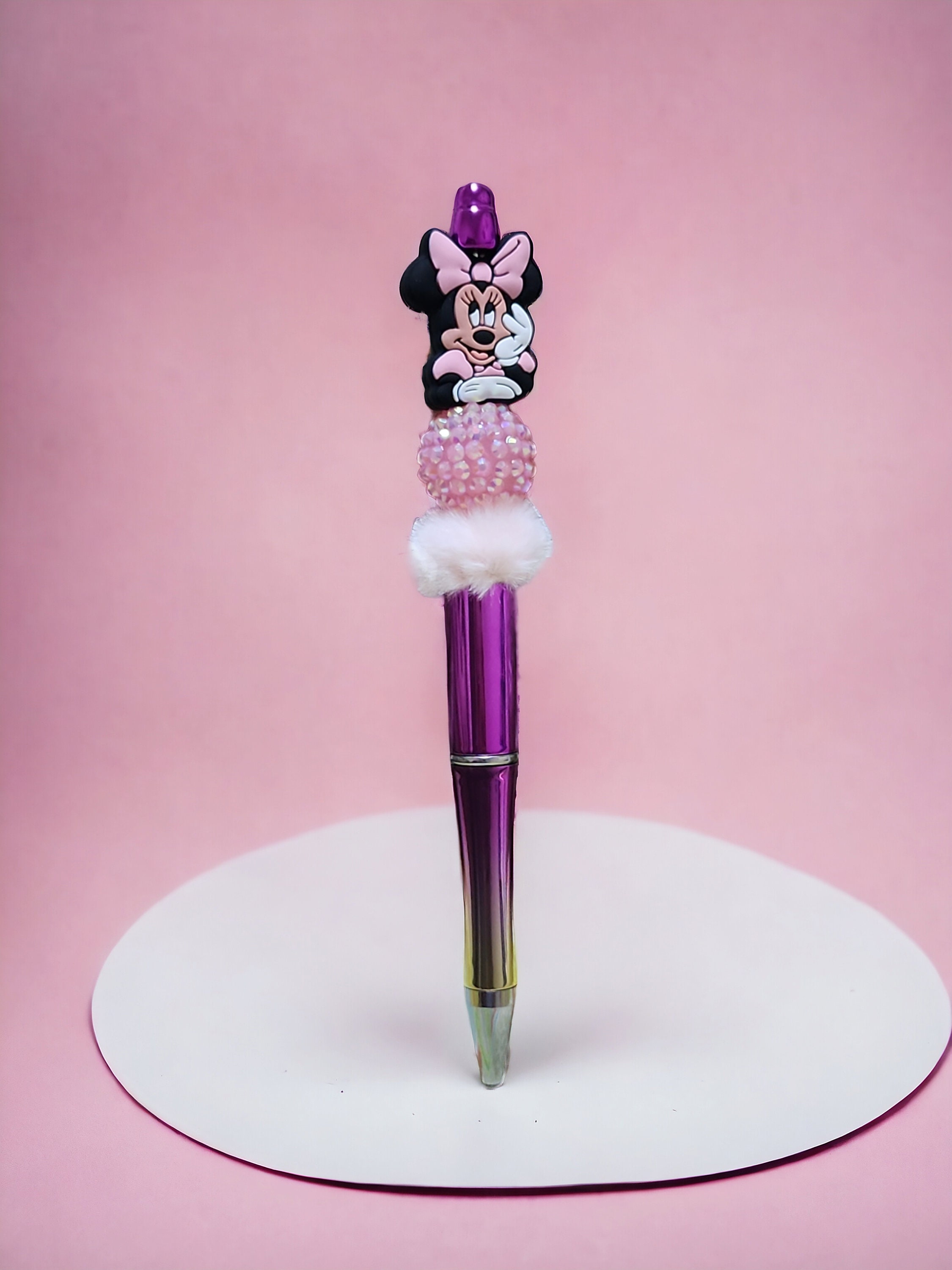 Disney Pen, Minnie Pen, Bead Pen, Mouse Beaded Pen,decorative Pen ...