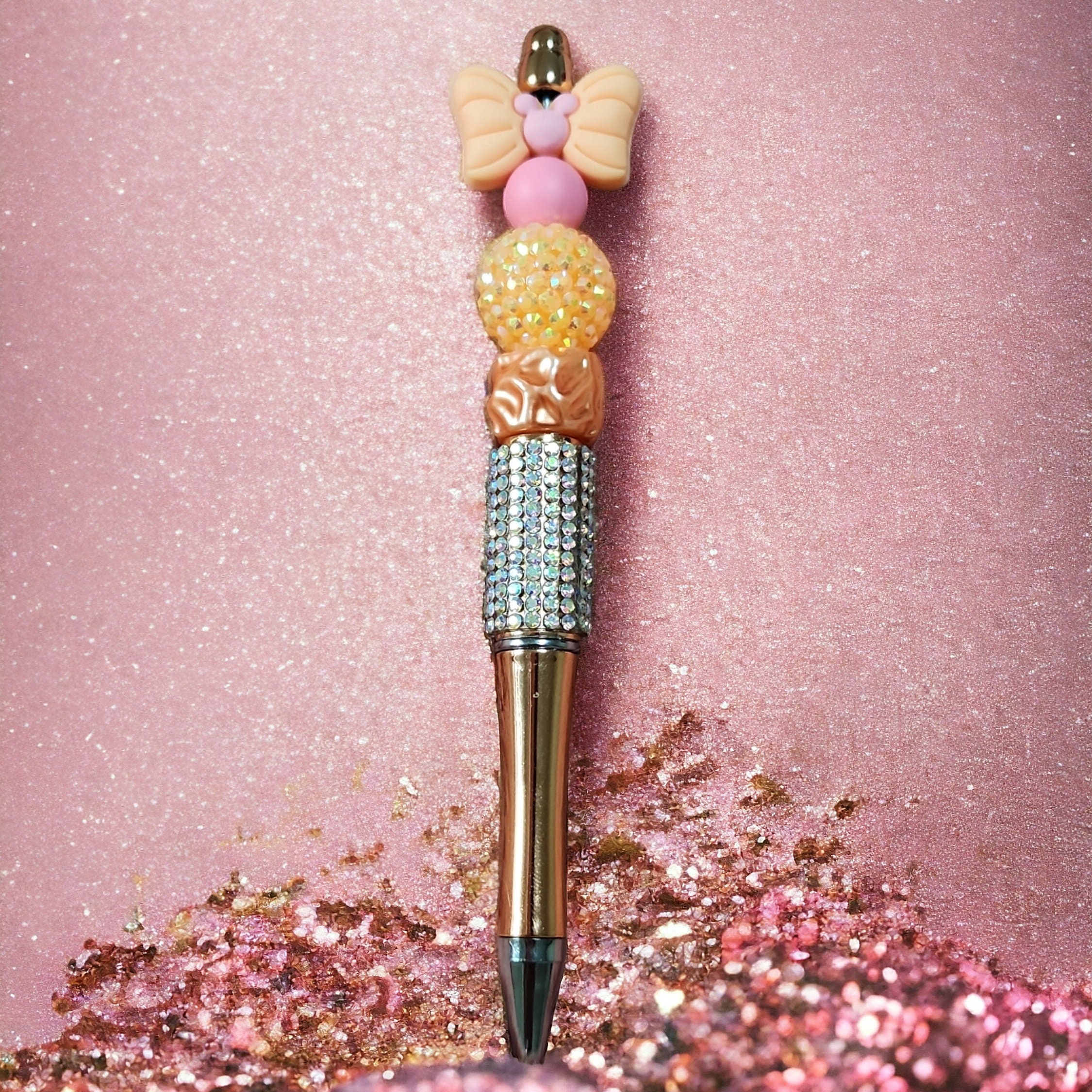 Disney Pen, Mickey Pen, Bead Pen, Minnie Bow Beaded Pen,decorative Pen ...