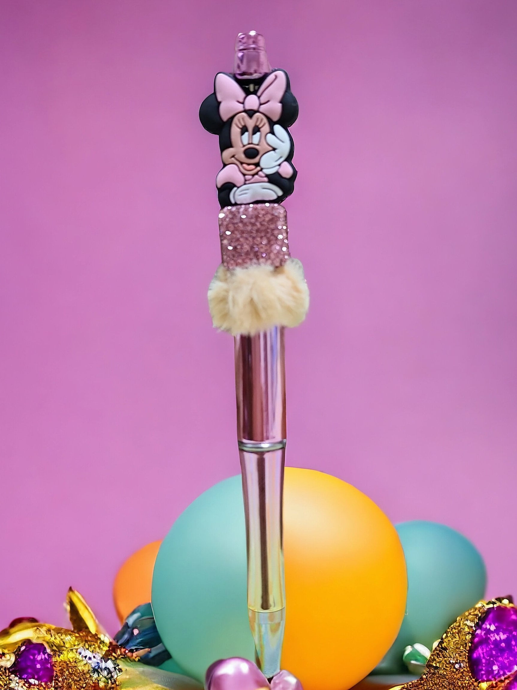 Disney Pen, Minnie Pen, Bead Pen, Mouse Beaded Pen,decorative Pen ...