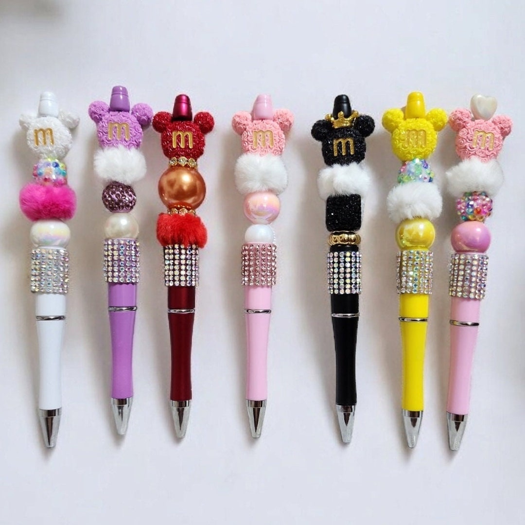 MICKEY Beaded Pen Disney Bead Pen Mickey Bling Decorative Pen Cute Cool ...