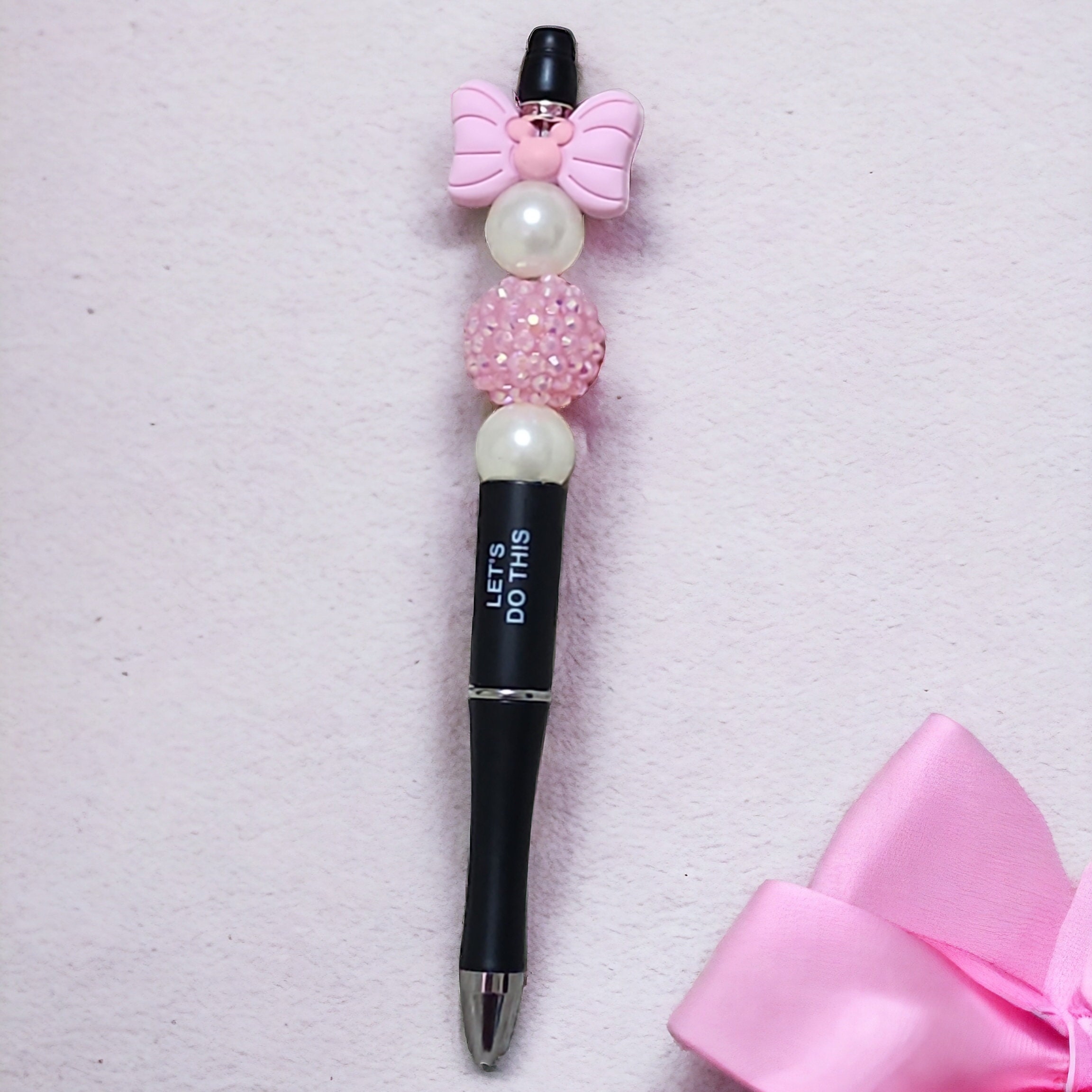 Disney Pen, Mickey Pen, Bead Pen, Minnie Bow Beaded Pen,decorative Pen ...