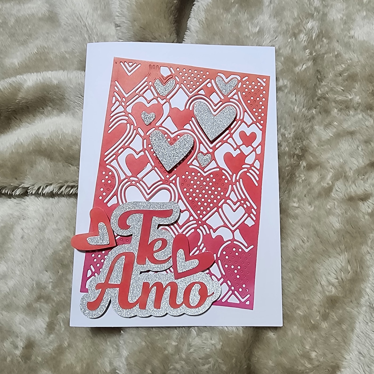 Te Amo Handmade Card, Te Amo Greeting Card, I Love You in Spanish Card ...